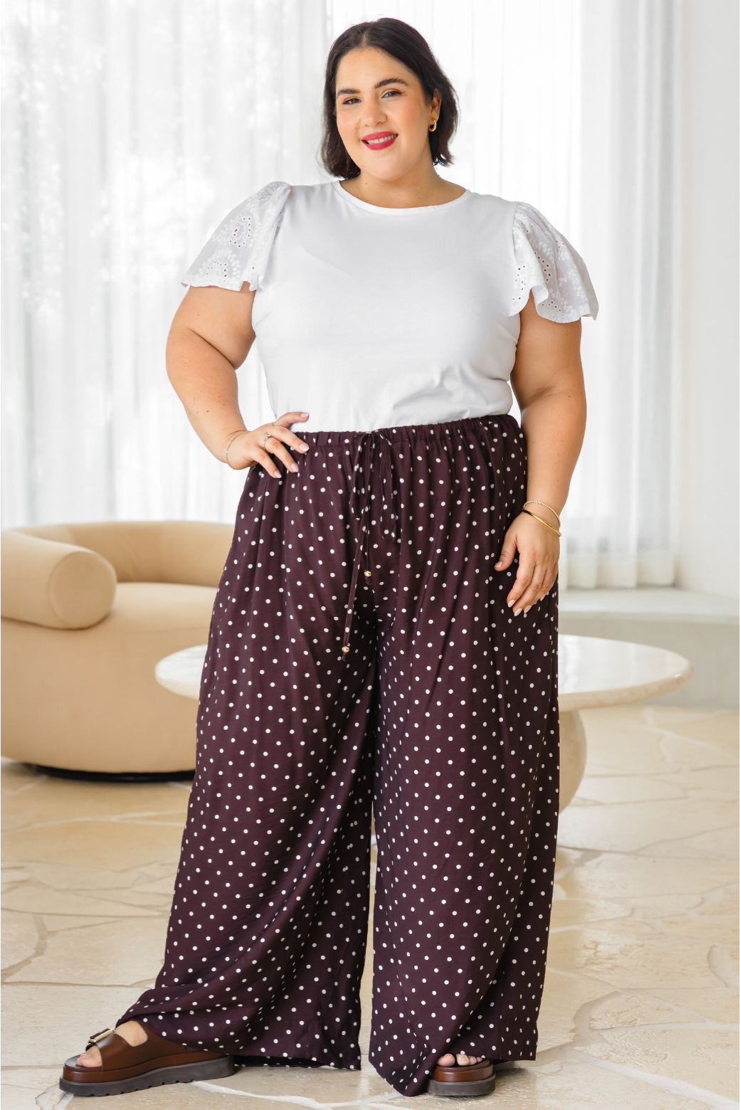 Arlene Broderie Sleeve Tshirt White – Orange Sherbet Boutique