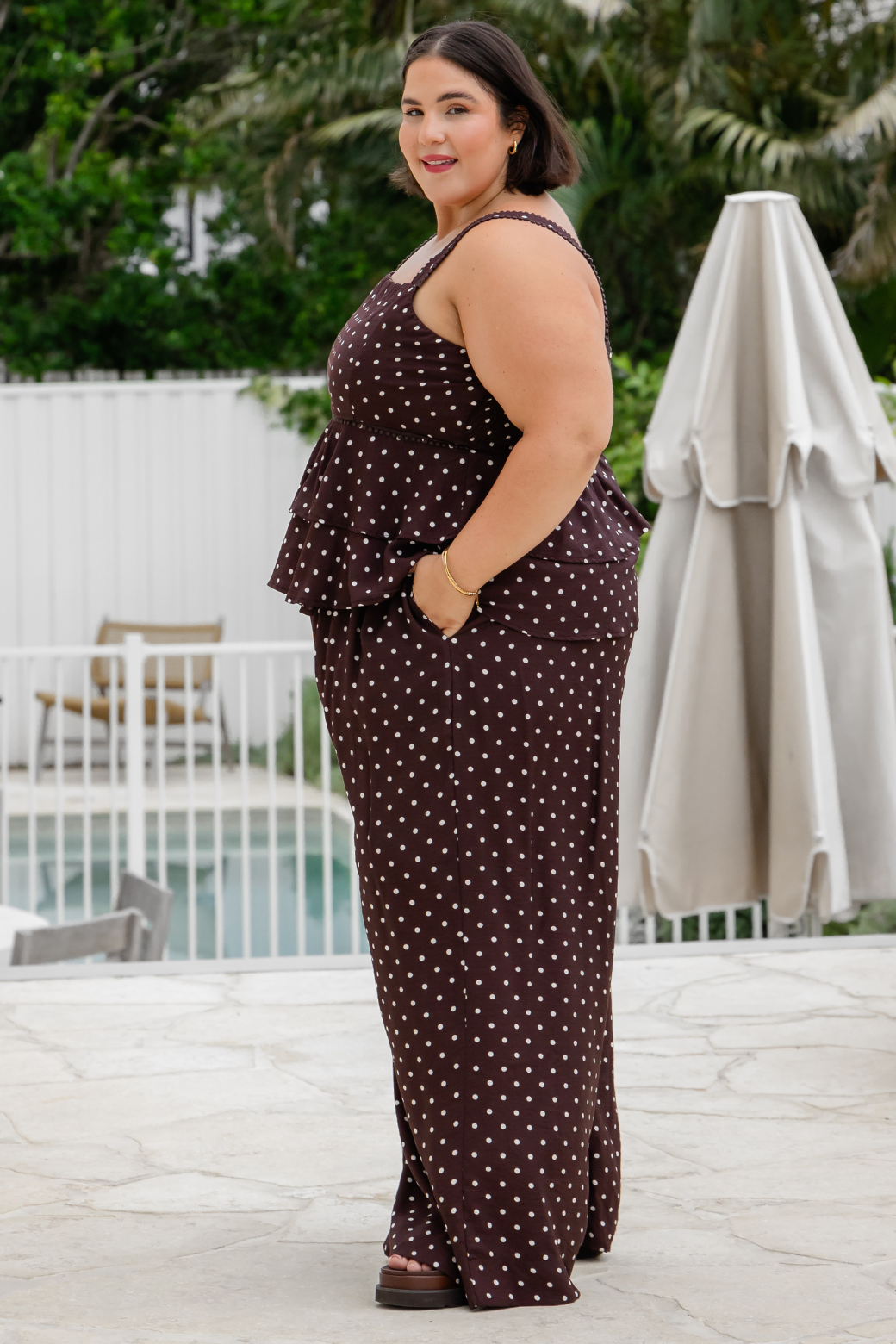 Henry Pant Bitter Choc Mini Spot – Orange Sherbet Boutique