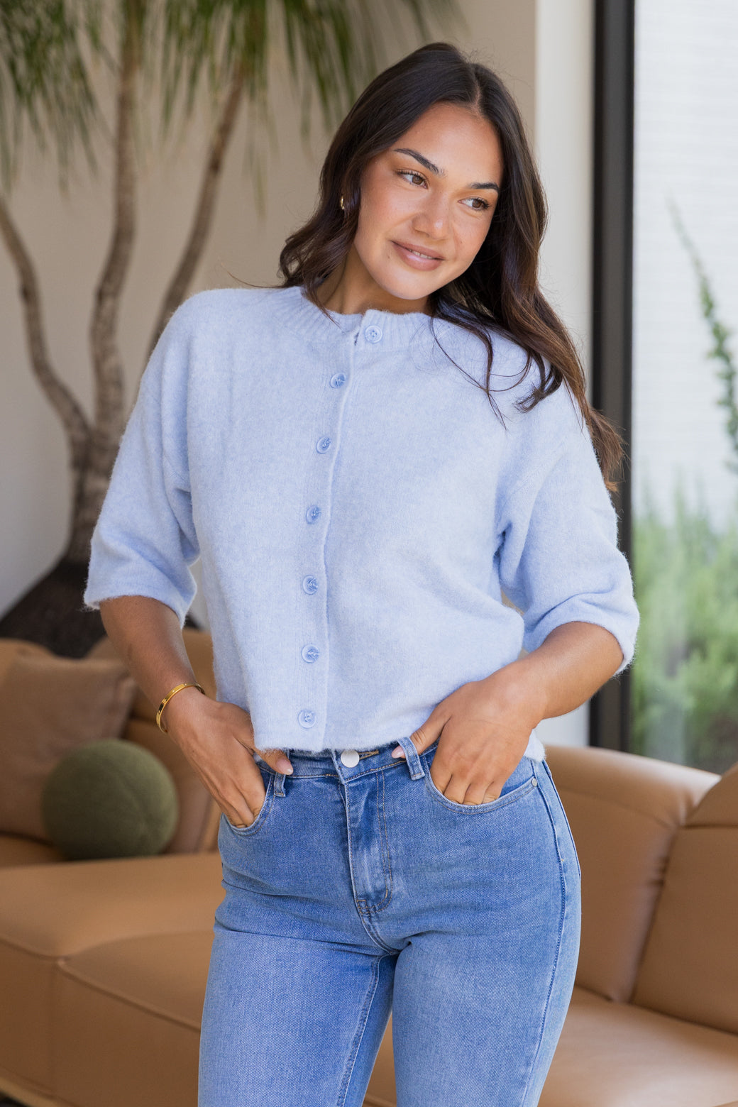 Tyler Cardigan Blue – Orange Sherbet Boutique