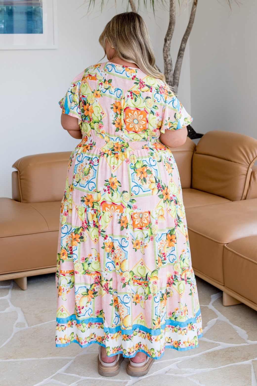 Zoe Maxi Dress Capri Print – Orange Sherbet Boutique