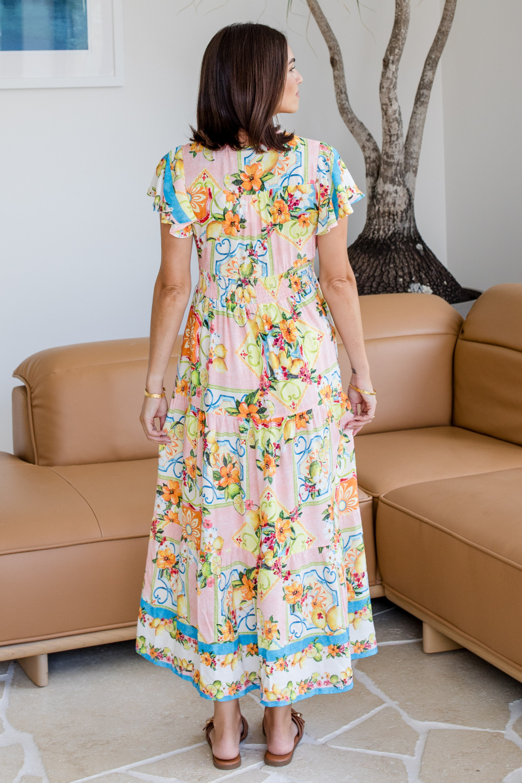 Zoe Maxi Dress Capri Print – Orange Sherbet Boutique