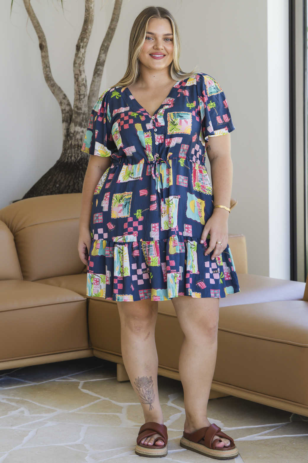 Tully Dress Tuscan Sun Print – Orange Sherbet Boutique